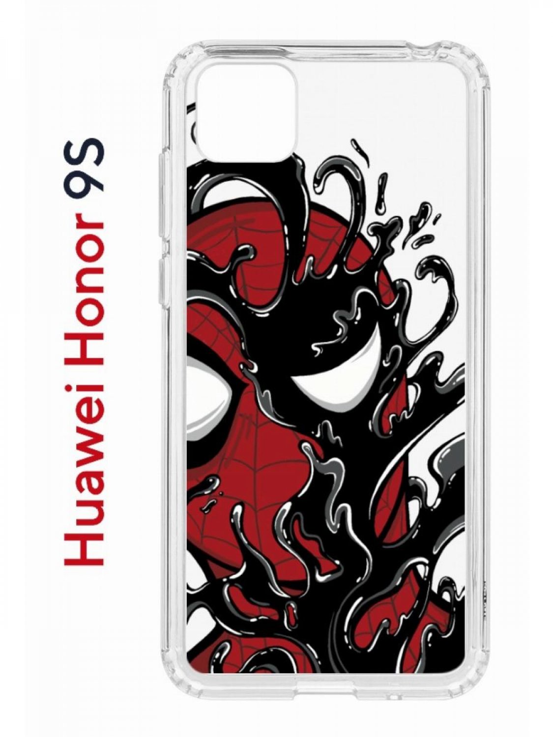 Чехол на Honor 9S, Huawei Y5p 2020 Kruche Print Spider-Man-Venom, противоударный бампер