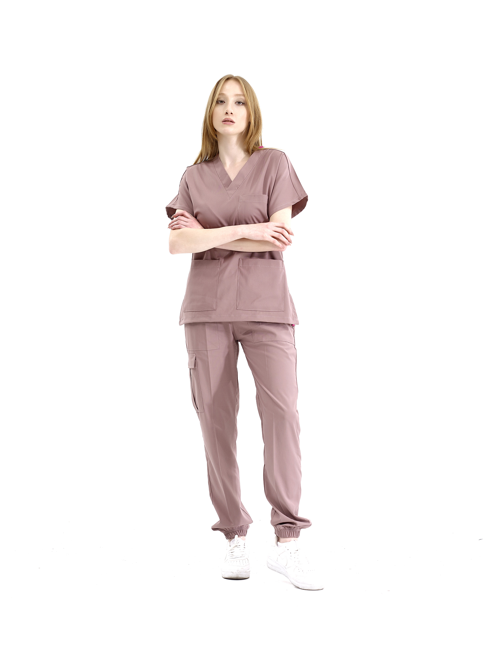 Костюм медицинский женский Cizgimedikal Uniforma JL100 розовый XL