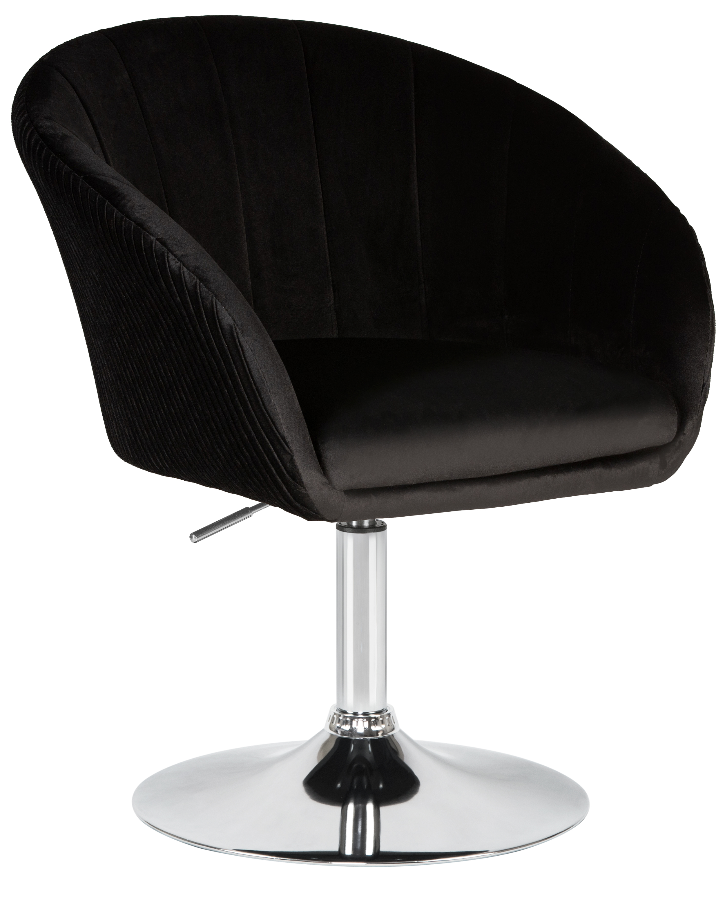 Кресло дизайнерское Лого-М DOBRIN EDISON сиденье черный велюр (1922-21), основание хром