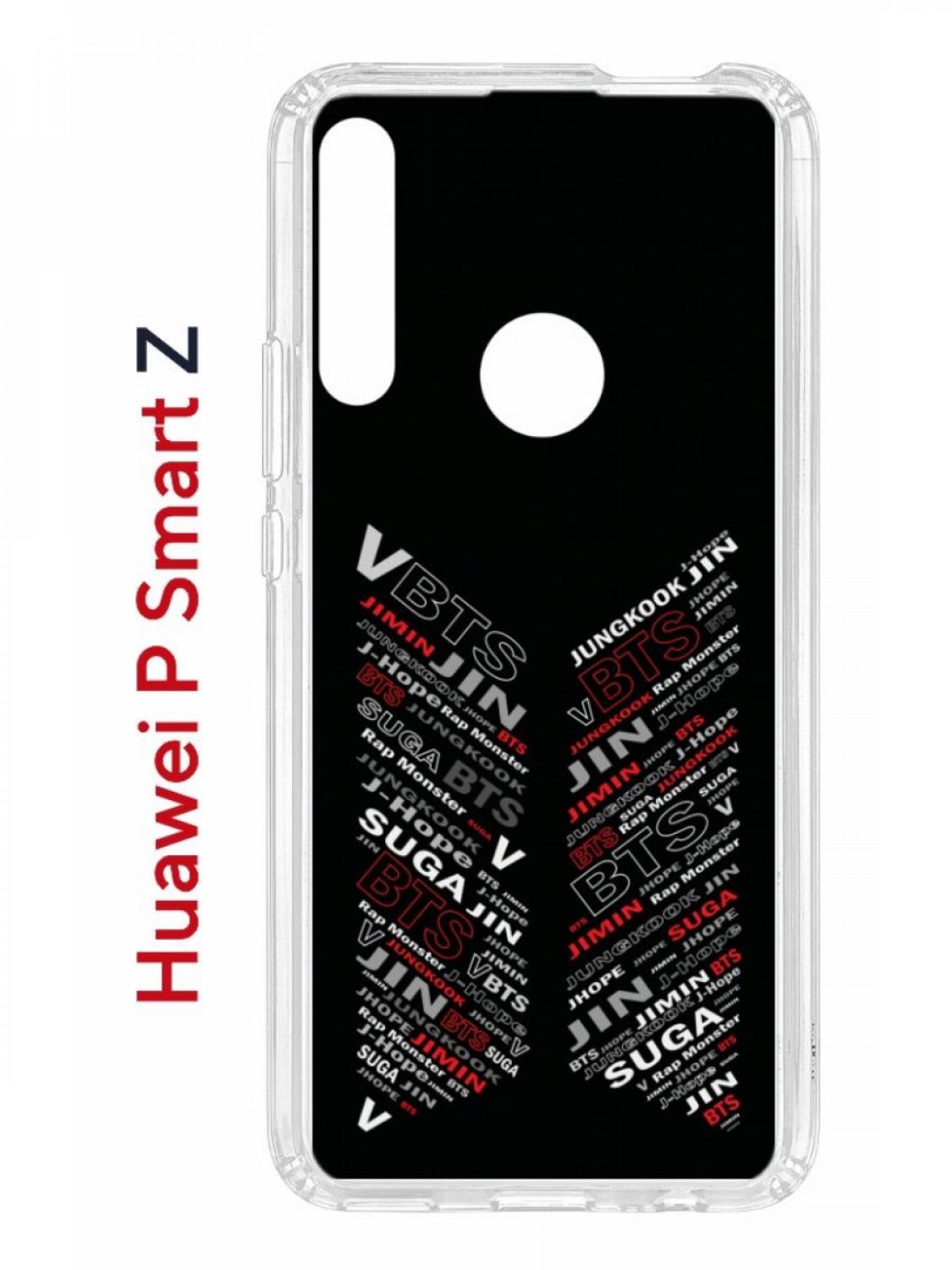 Чехол на Huawei P Smart Z с принтом Kruche Print BTS, противоударный бампер