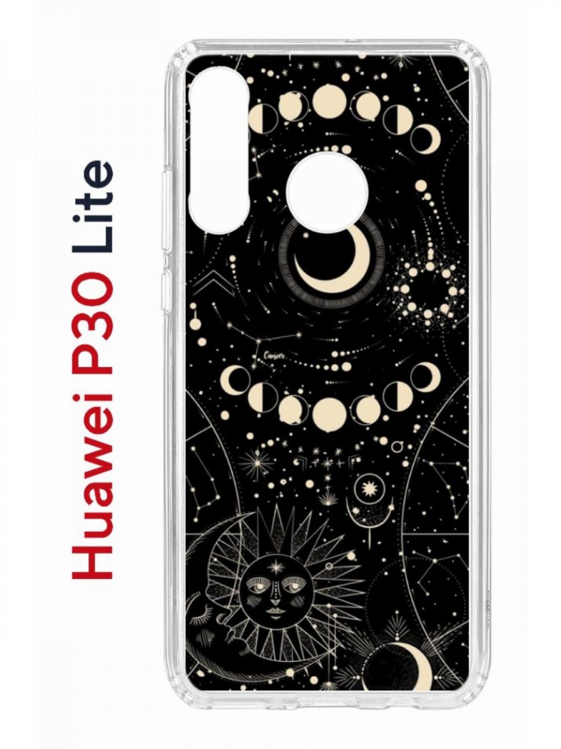 Чехол на Huawei P30 Lite с принтом Kruche Print Space, противоударный бампер