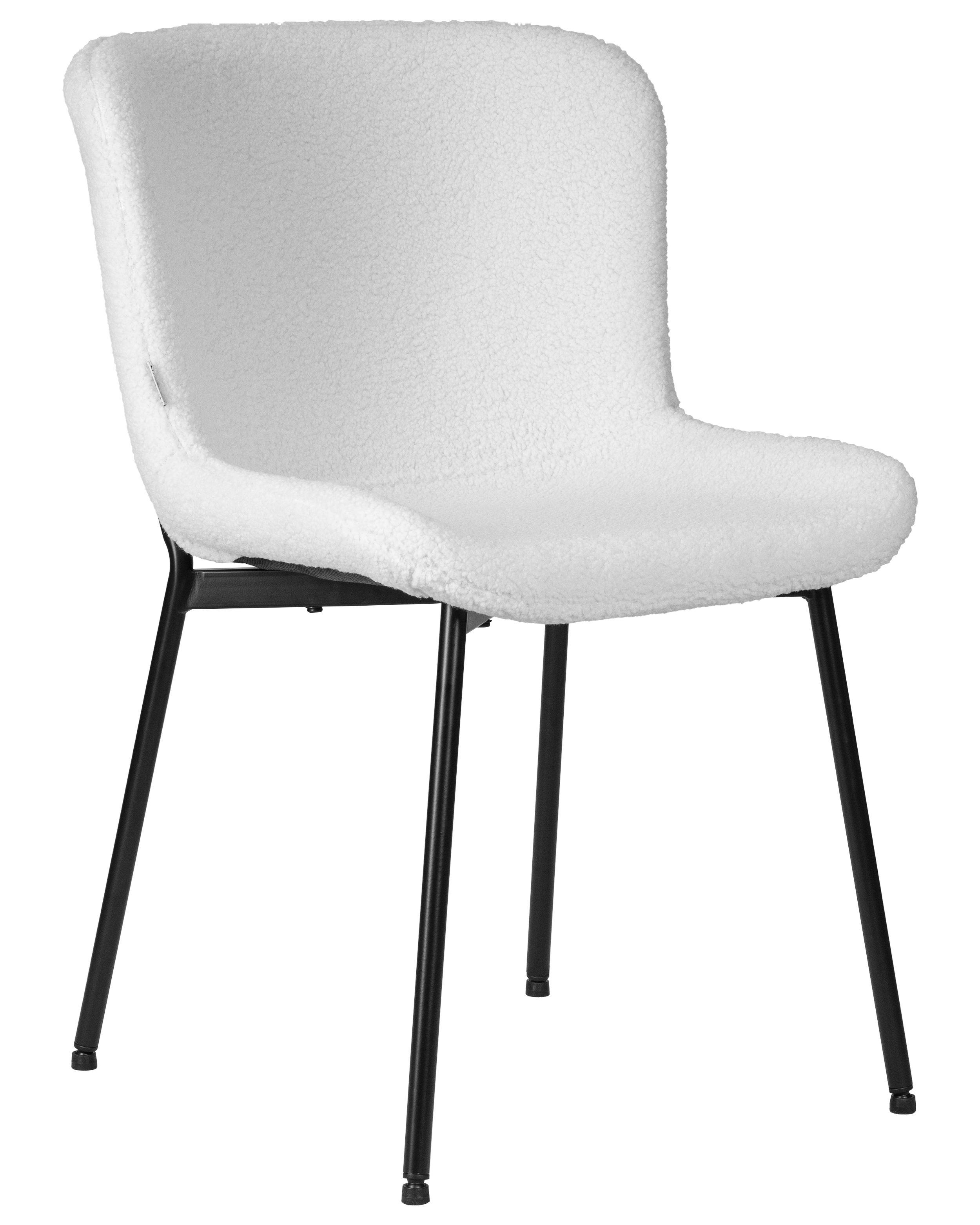 Стул Лого-М DOBRIN MILO сиденье белый букле (UF992-01), черные матовые ножки