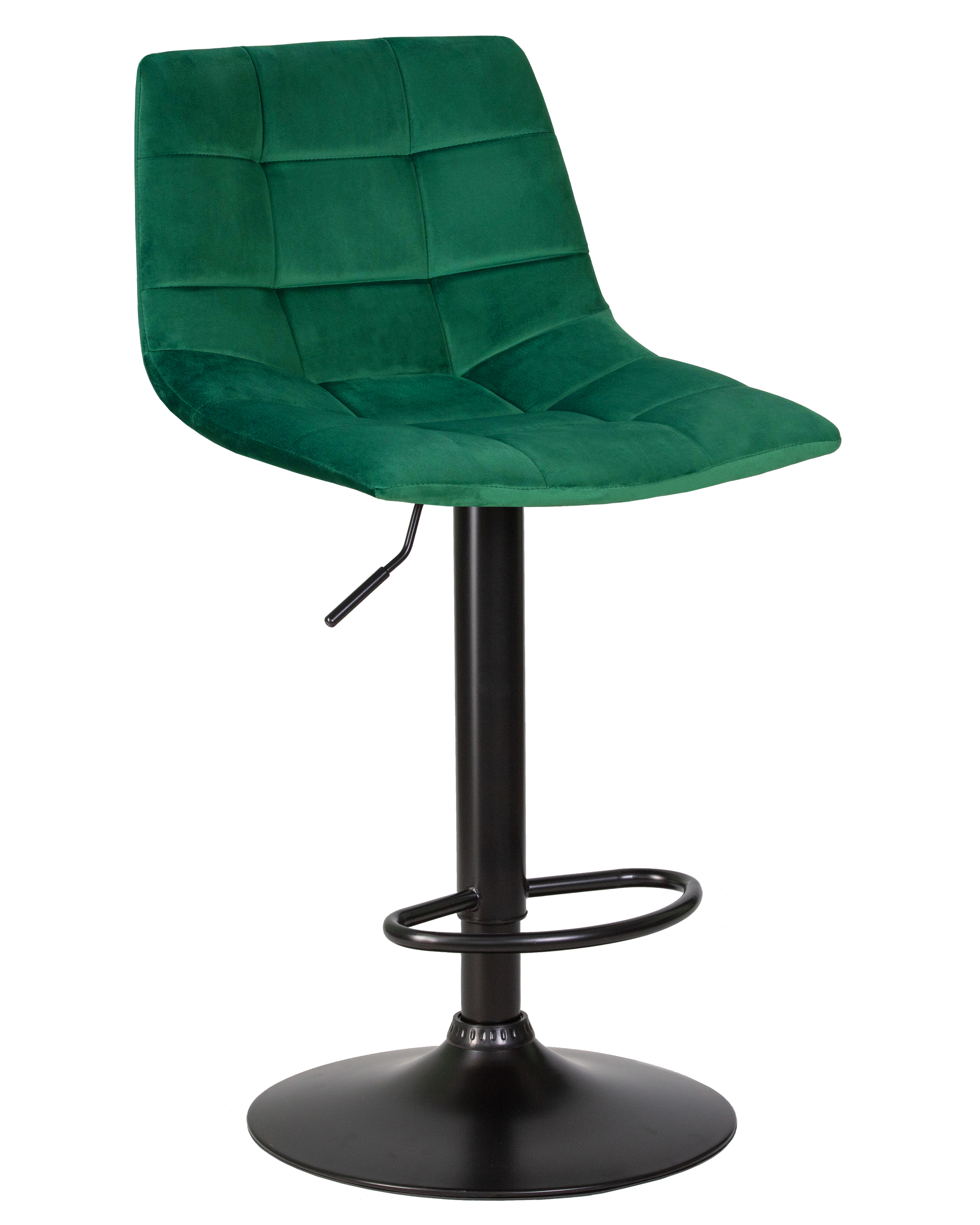 Стул барный Лого-М DOBRIN TAILOR BLACK сиденье зеленый велюр (MJ9-88), основание черный