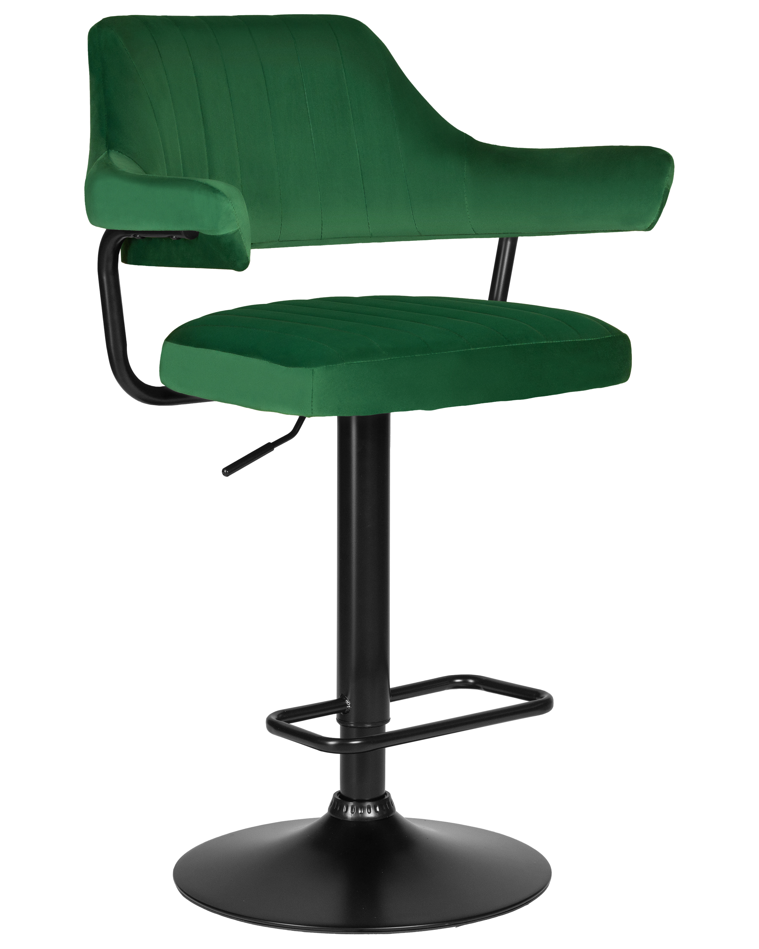 Стул барный Лого-М DOBRIN CHARLY BLACK сиденье зеленый велюр (MJ9-88), основание черный