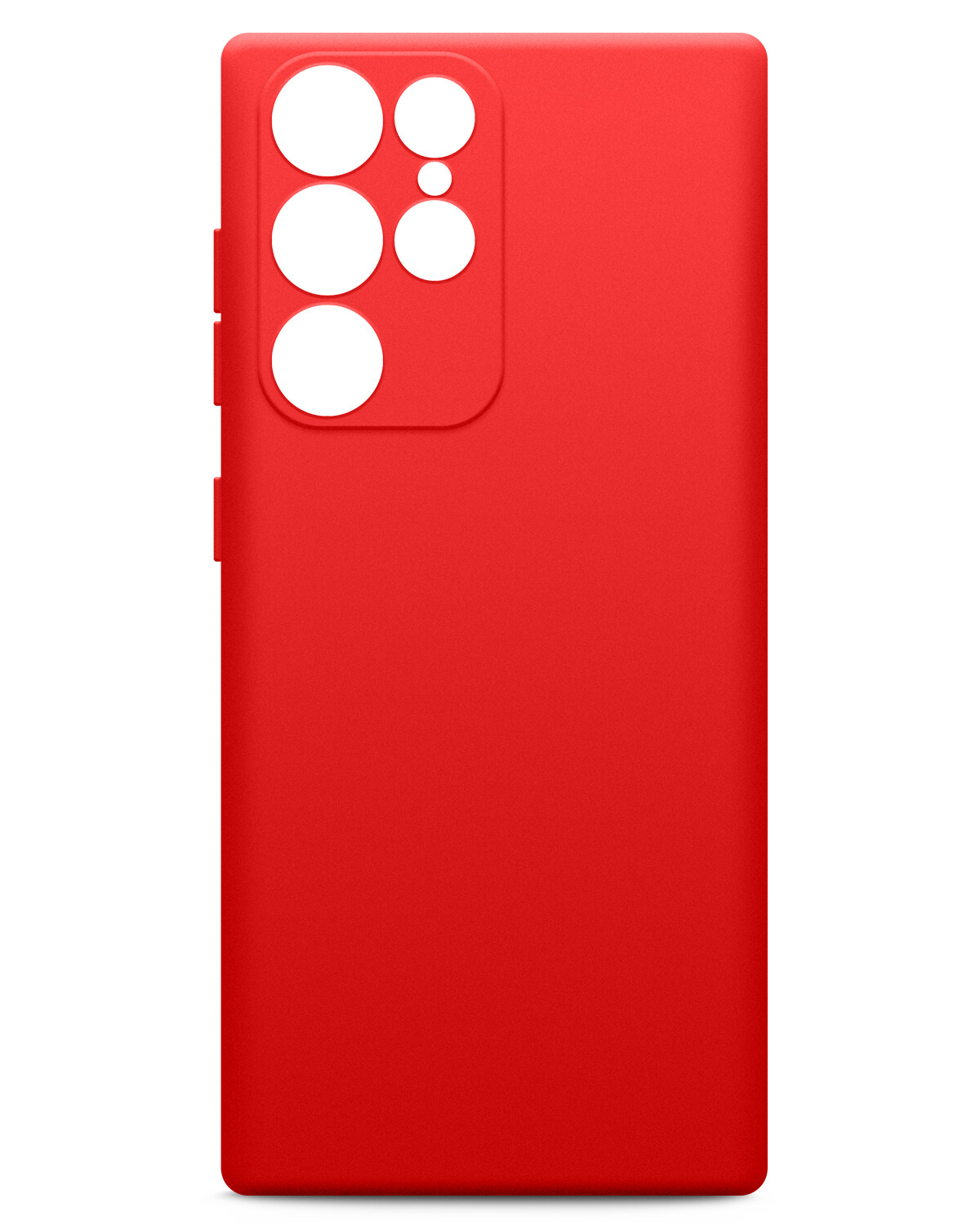 Чехол Brozo на Samsung Galaxy S22 Ultra, с силиконом Soft touch, красный