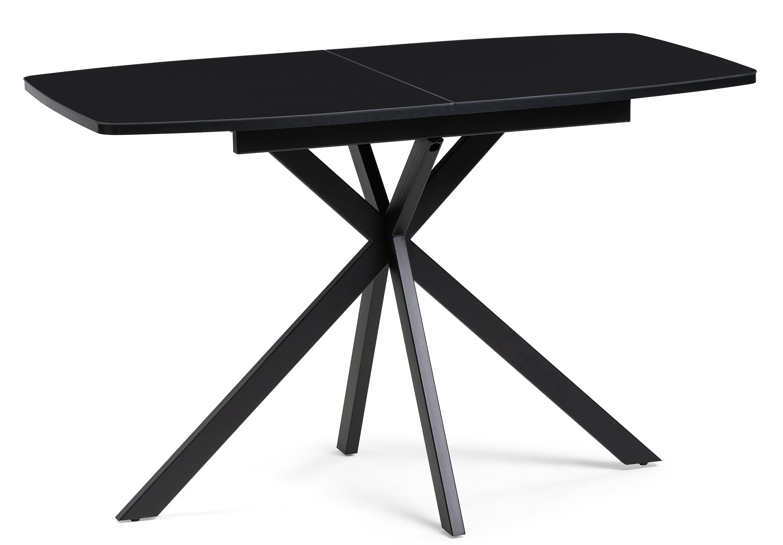 Стеклянный стол Woodville Тамаса 120(150)х70х76 черный