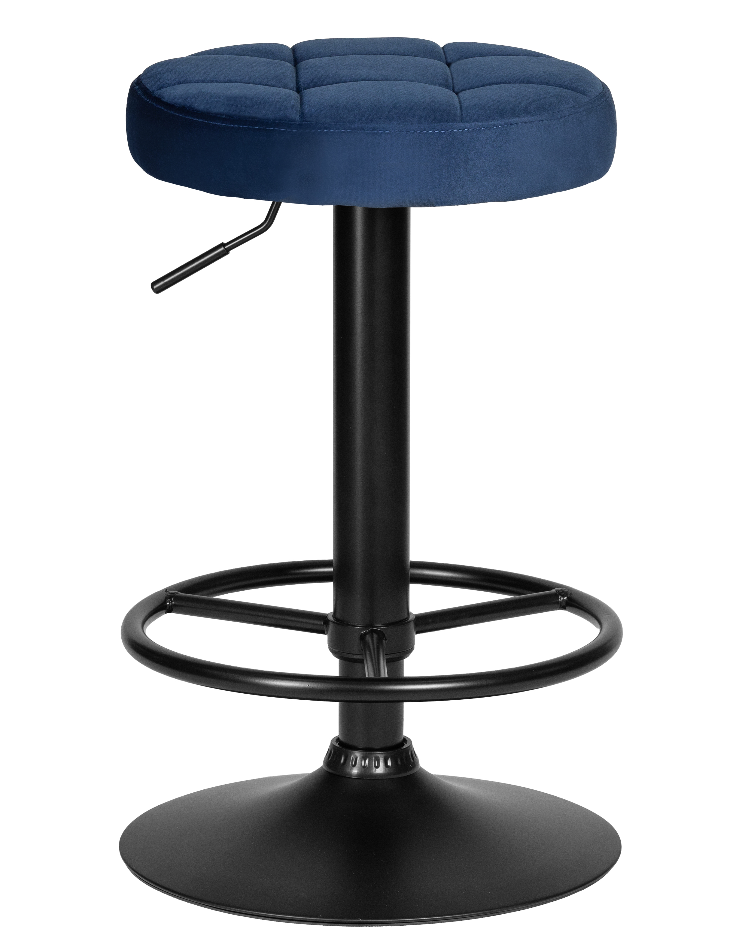 Барный стул Лого-М DOBRIN BRUNO BLACK сиденье синий велюр (MJ9-117)