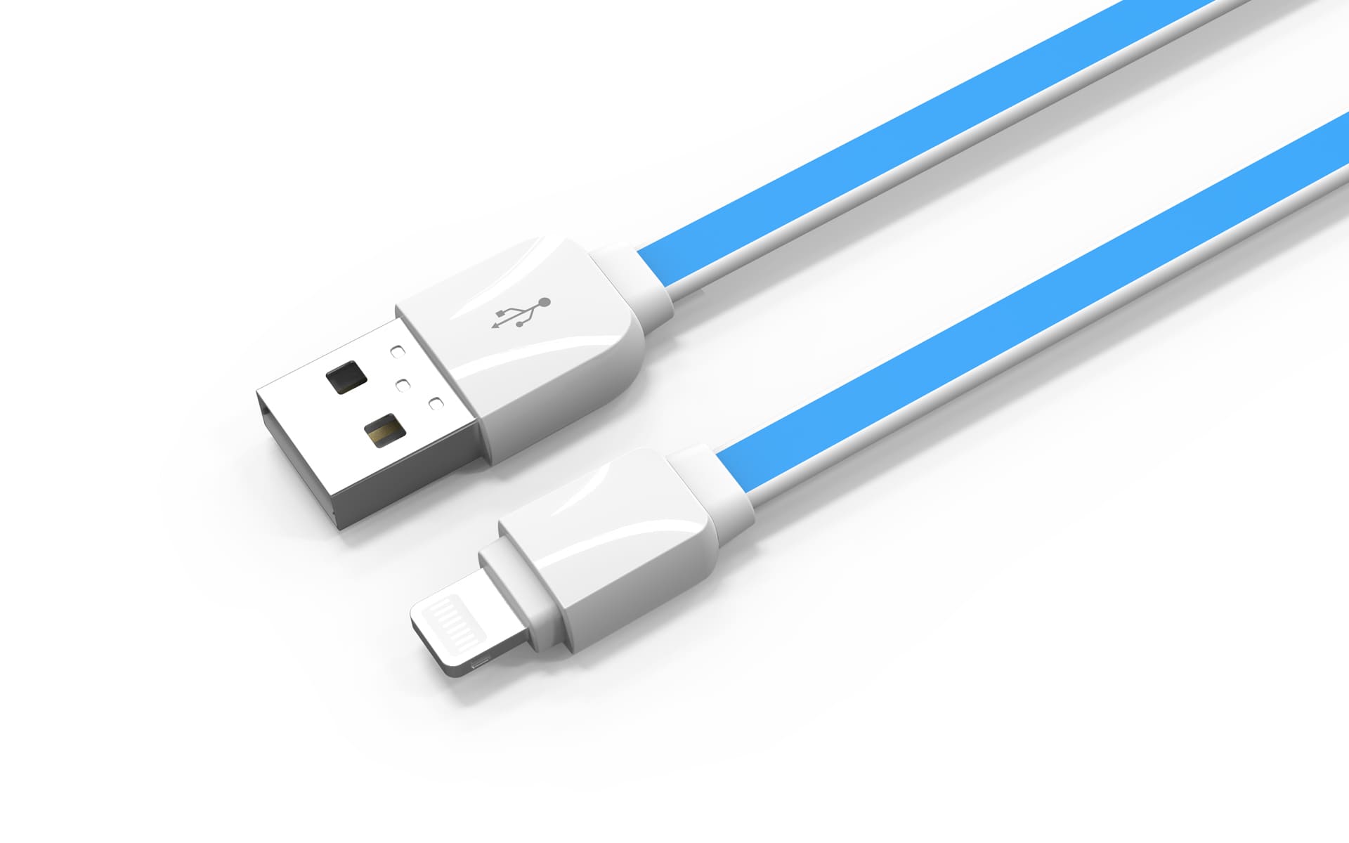 LDNIO XS-07/ USB кабель Lightning/ 1m/ 2.1A/ медь: 60 жил/ Blue