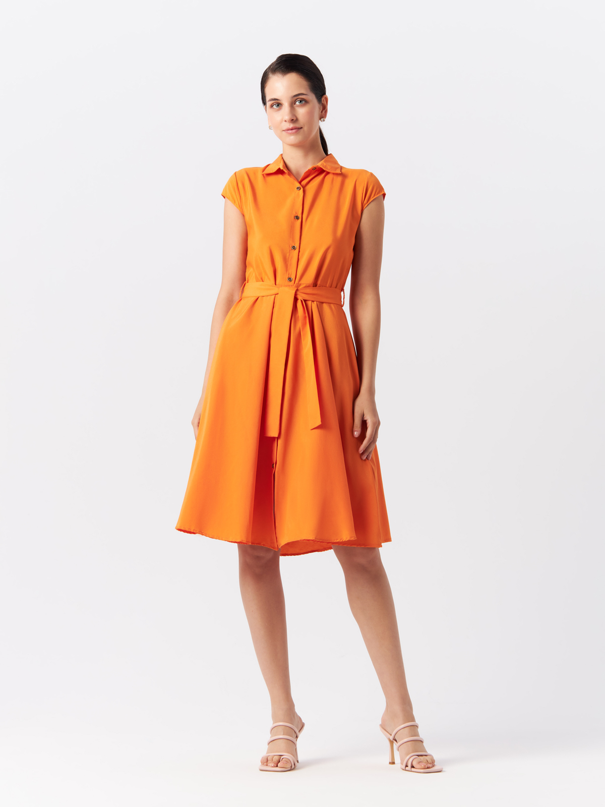 Платье женское Chezalou 416VGN2209 оранжевое S