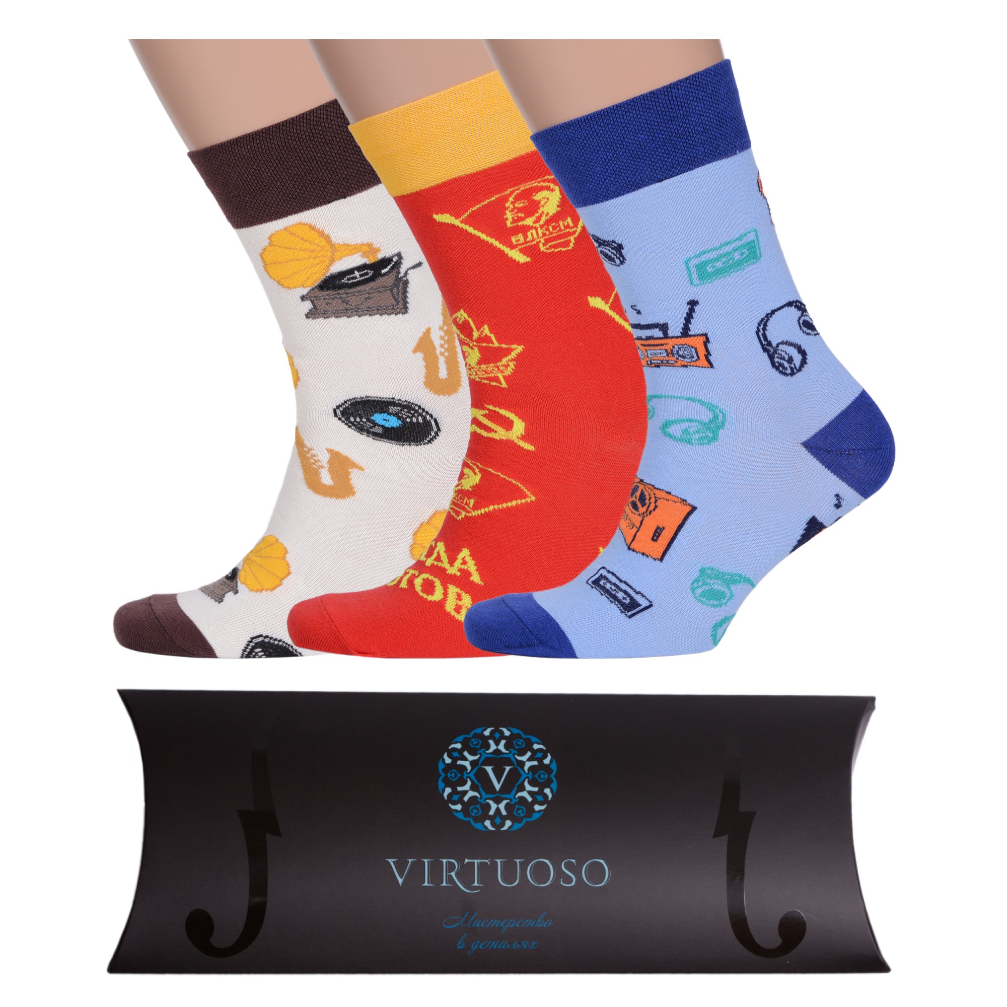 Набор носков VIRTUOSO Ви3-5564-4 разноцветный 29 (44-46)