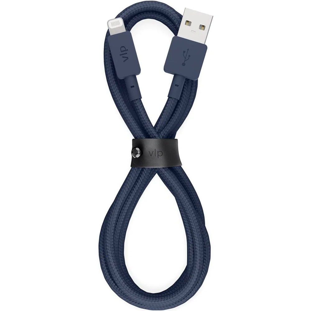 Кабель lightning - usb VLP Nylon Cable USB-Lighting 1.2 м, тёмно-синий 1.2 м синий