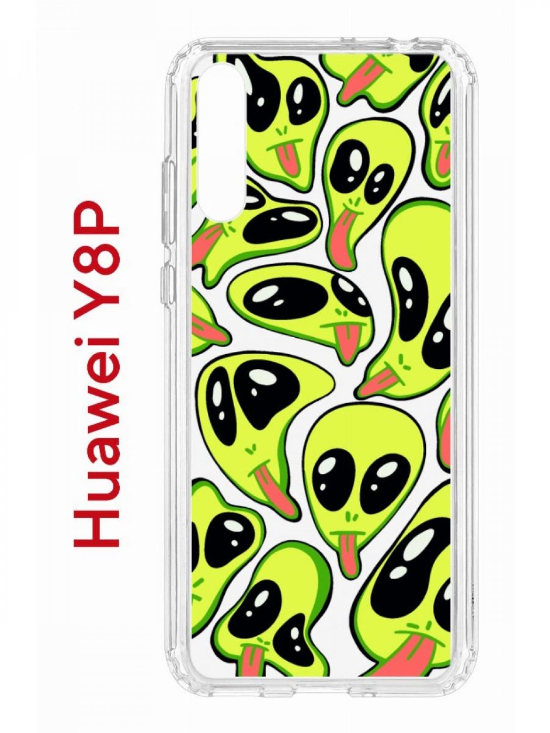 Чехол на Huawei Y8P,P Smart S 2020 Kruche Print Инопланетянин, противоударный бампер