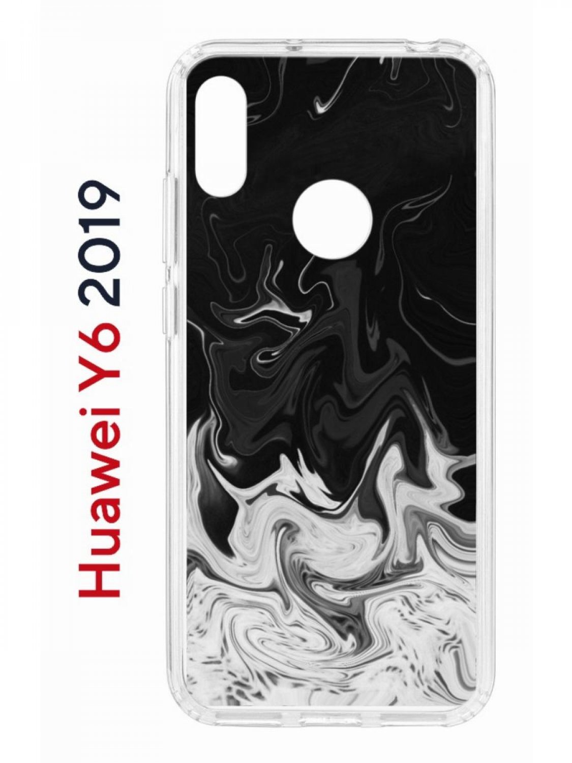 Чехол на Huawei Y6 2019,Honor 8A Kruche Print Разводы краски, противоударный бампер