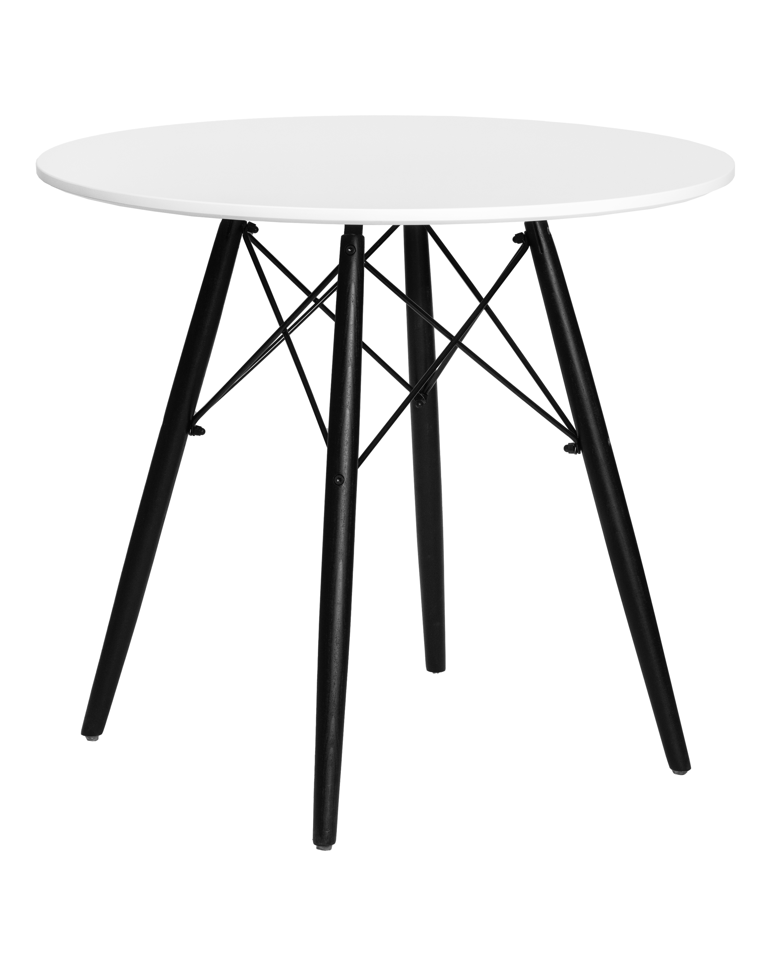 Стол обеденный Лого-М DOBRIN CHELSEA`80 BLACK столешница белый, основание черный
