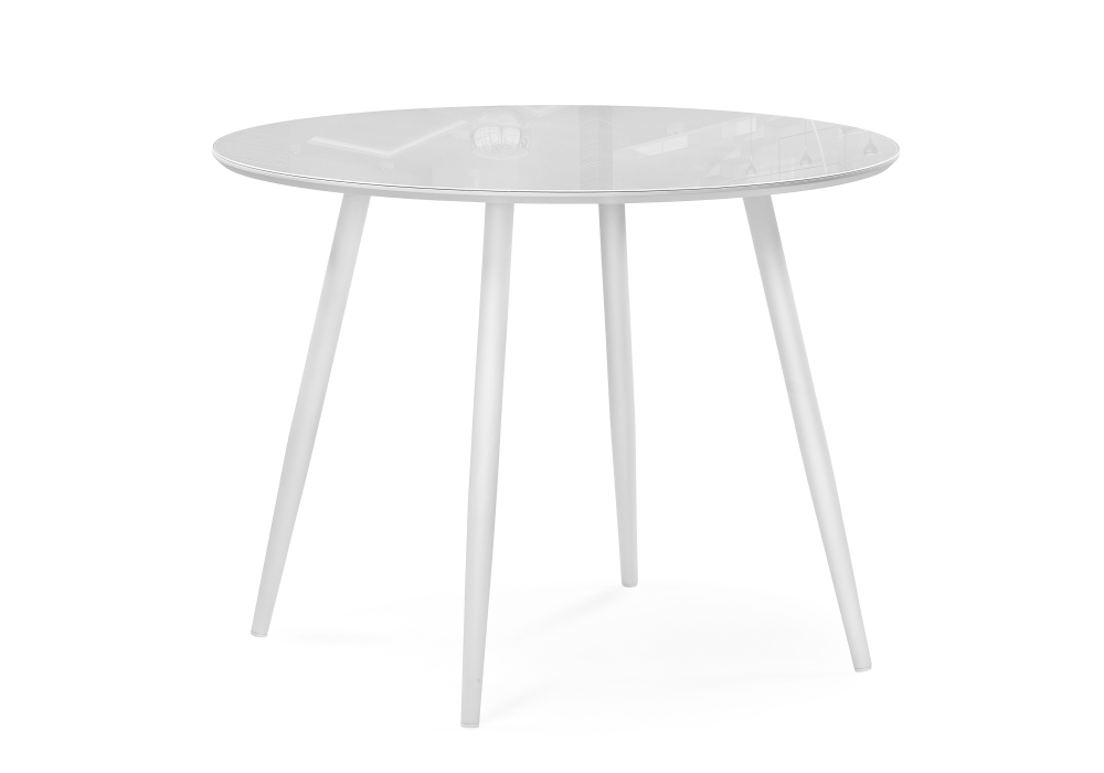 Стеклянный стол Woodville Абилин 100х76 ультра белое стекло/белый/белый матовый