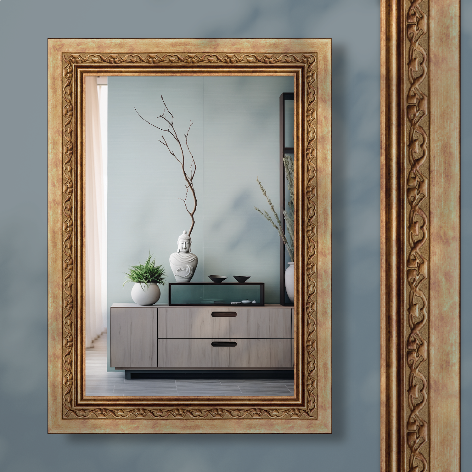 Зеркало настенное Alenkor Севилья дерево 50х70 см