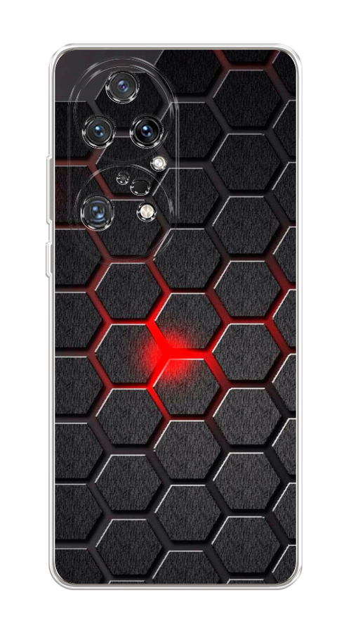 Чехол на Huawei P50 Pro  "Соты красные"