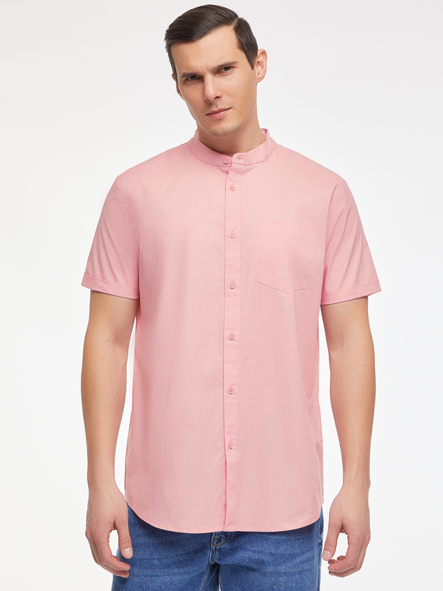Рубашка мужская oodji 3L230001M розовая XS