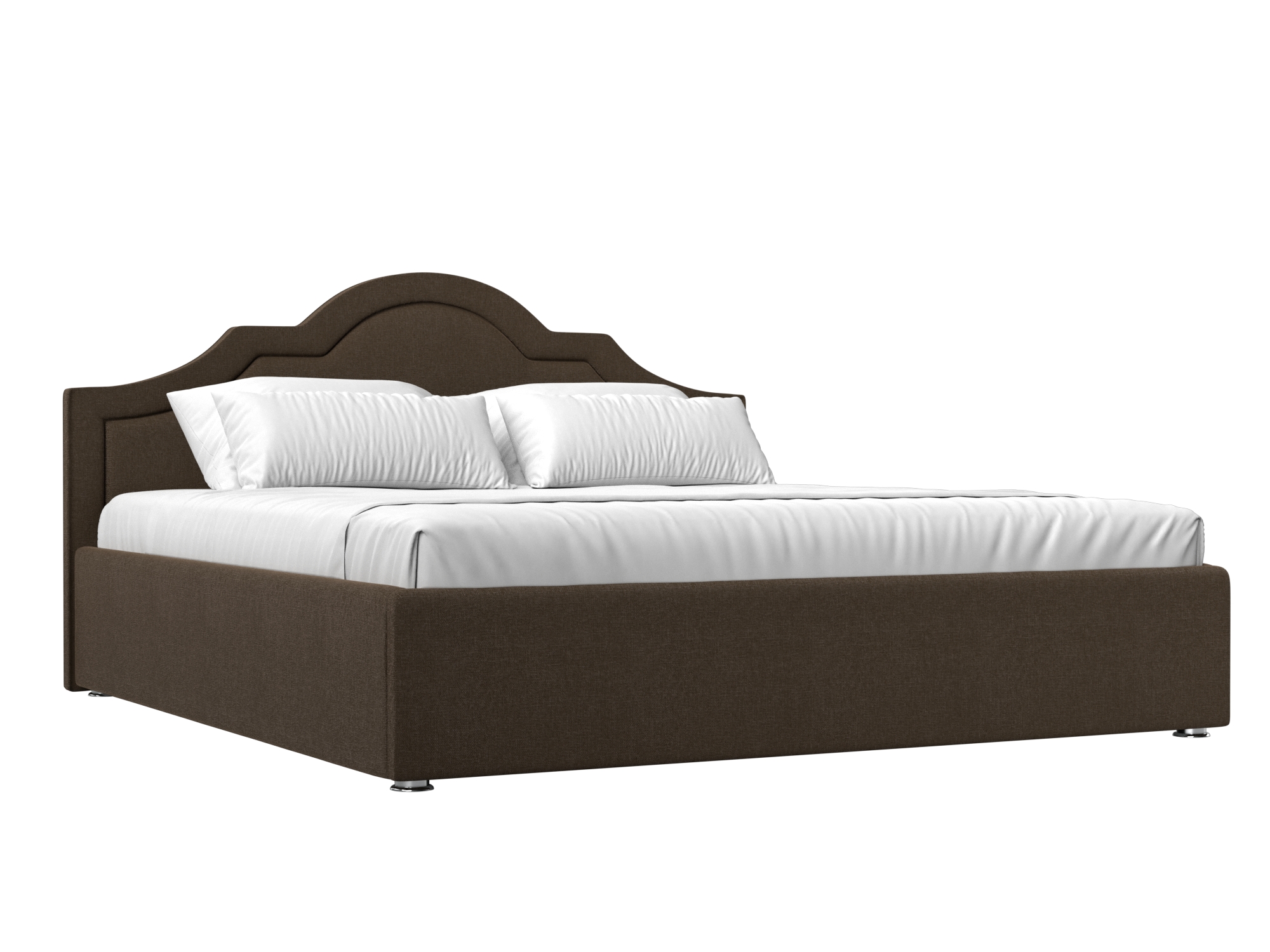 Интерьерная кровать Афина 200 рогожка коричневый