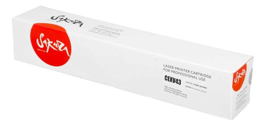 Тонер-туба для лазерного принтера SAKURA CEXV43 SACEXV43 Black, совместимый