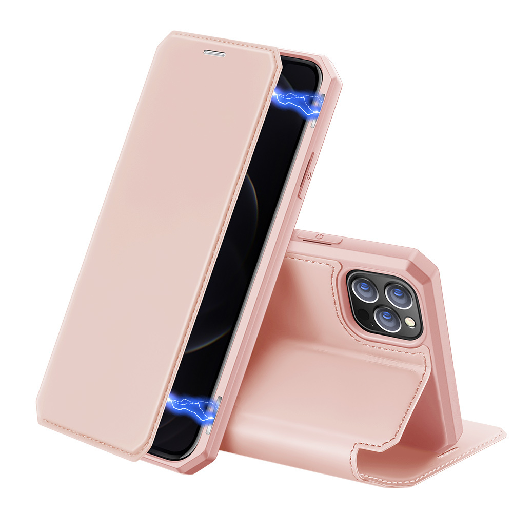 Чехол книжка Dux Ducis для iPhone 12 Pro Max 6.7" Skin X розовый