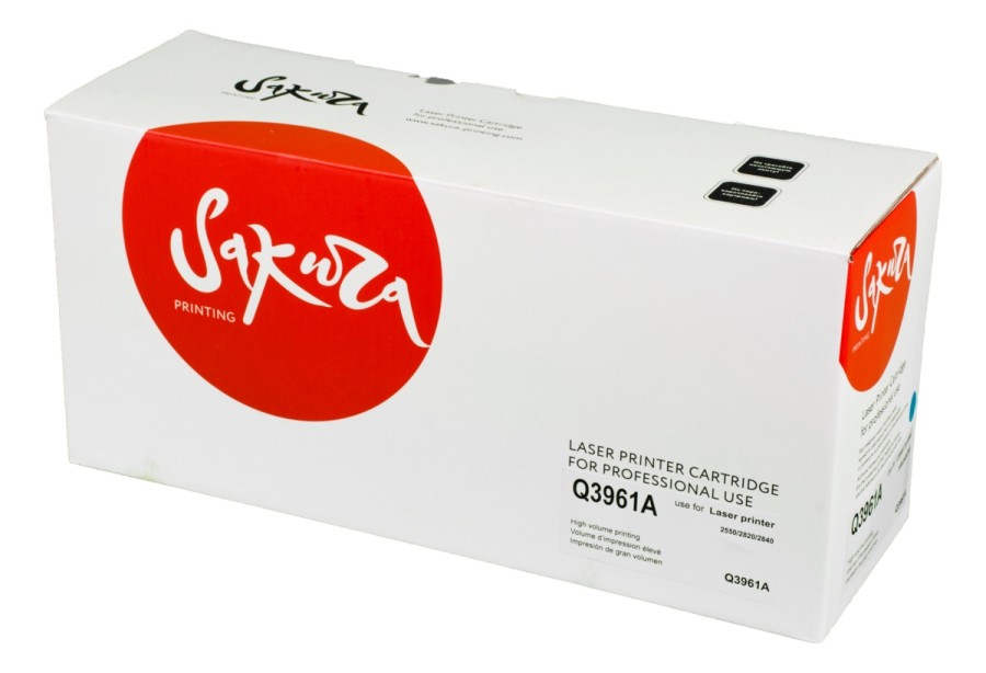 Картридж для лазерного принтера SAKURA Q3961A SAQ3961A Blue, совместимый