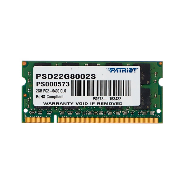Оперативная память Patriot 2Gb DDR-II 800MHz SO-DIMM (PSD22G8002S)