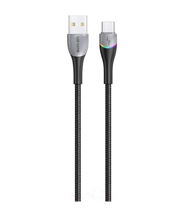 Кабель USAMS US-SJ542 U77 USB - Type-C 3А 1,2m SJ542USB01 1,2 м черный