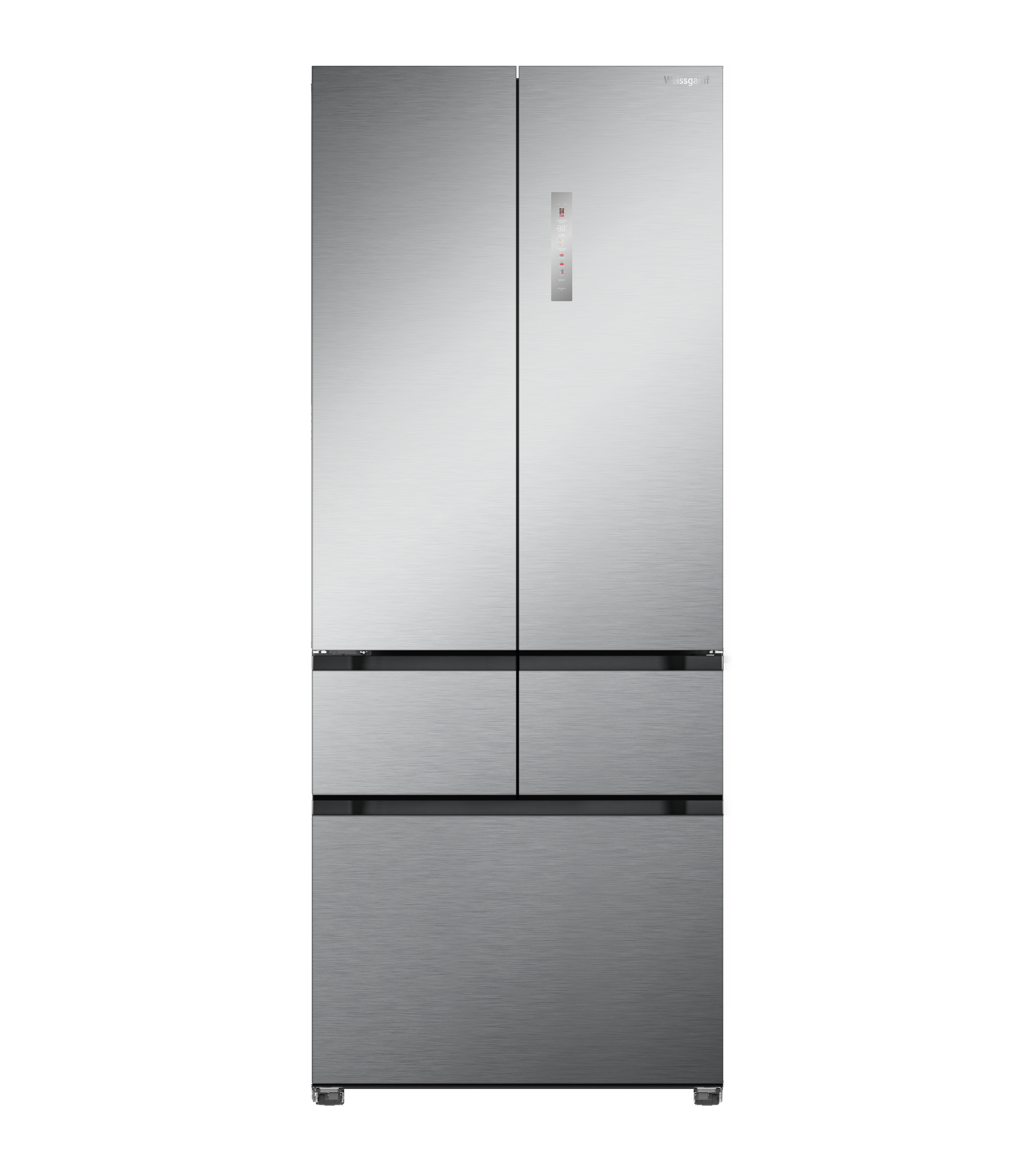 Холодильник Weissgauff WFD 450 Built-in серебристый, серый