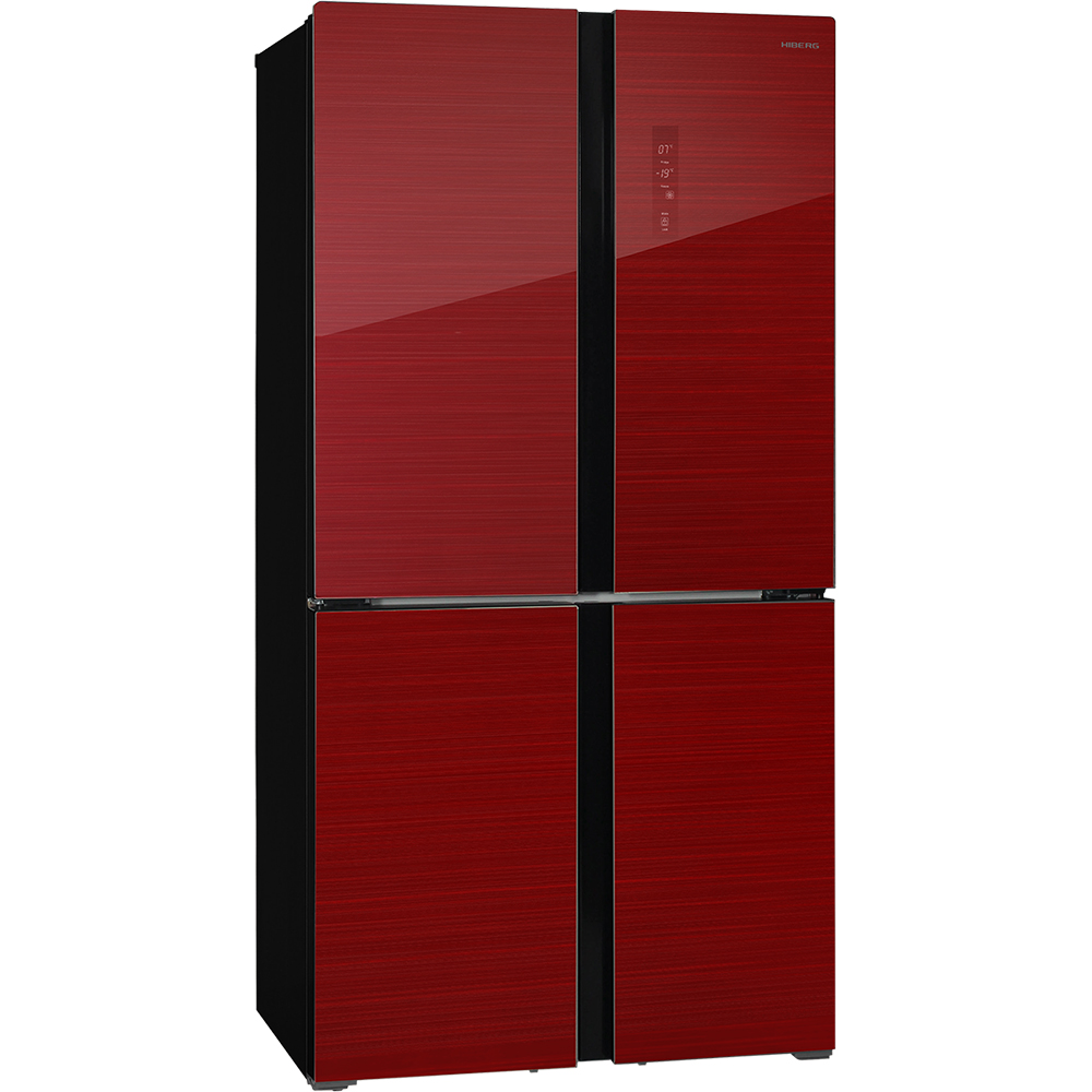 Холодильник Hiberg RFQ-500DX NFGR  красный