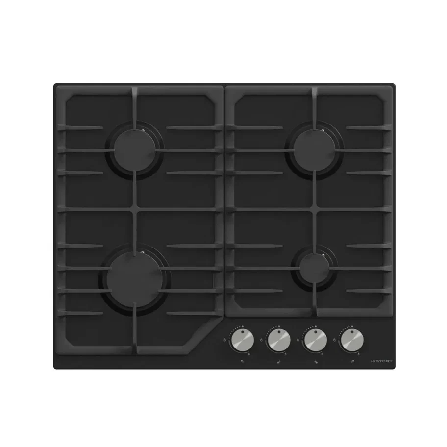 Встраиваемая варочная панель газовая HiSTORY HGE 640C FBK черная