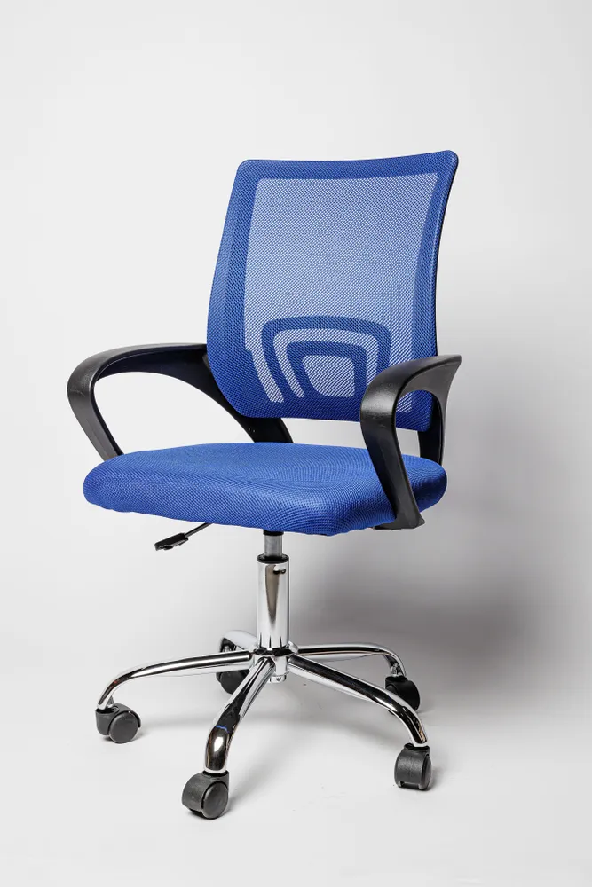 Кресло офисное Симпл Офис BN 7166 Хром черный/синий