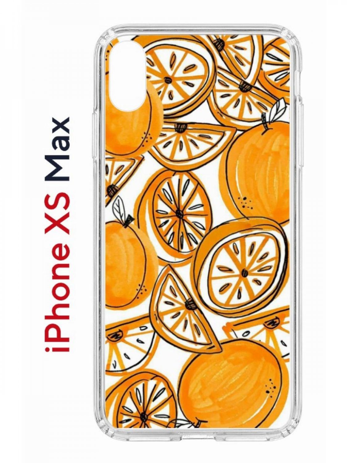Чехол на iPhone XS Max с принтом Kruche Print Апельсины, бампер с защитой камеры