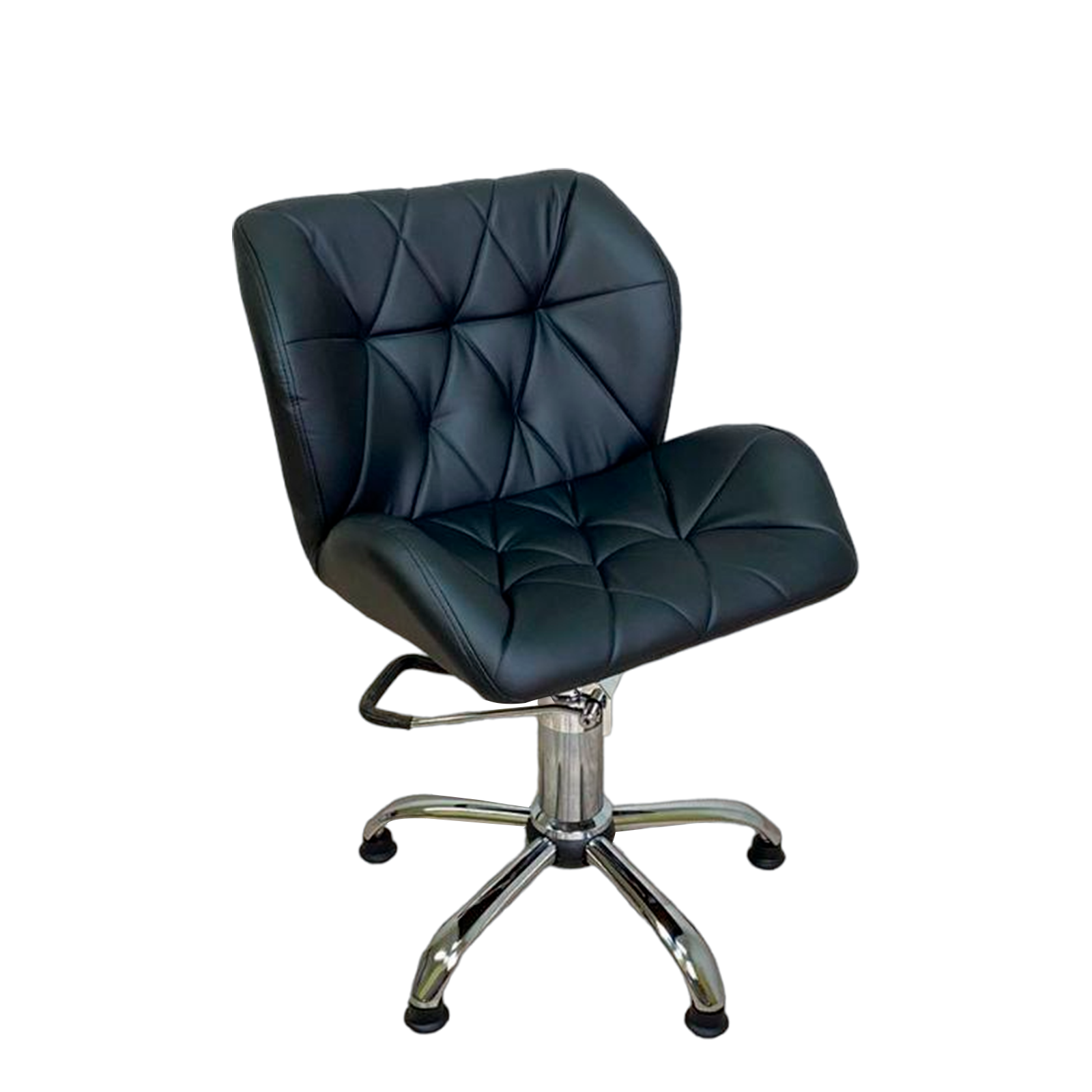 Парикмахерское кресло для клиента FitBest Ракушка, экокожа черная