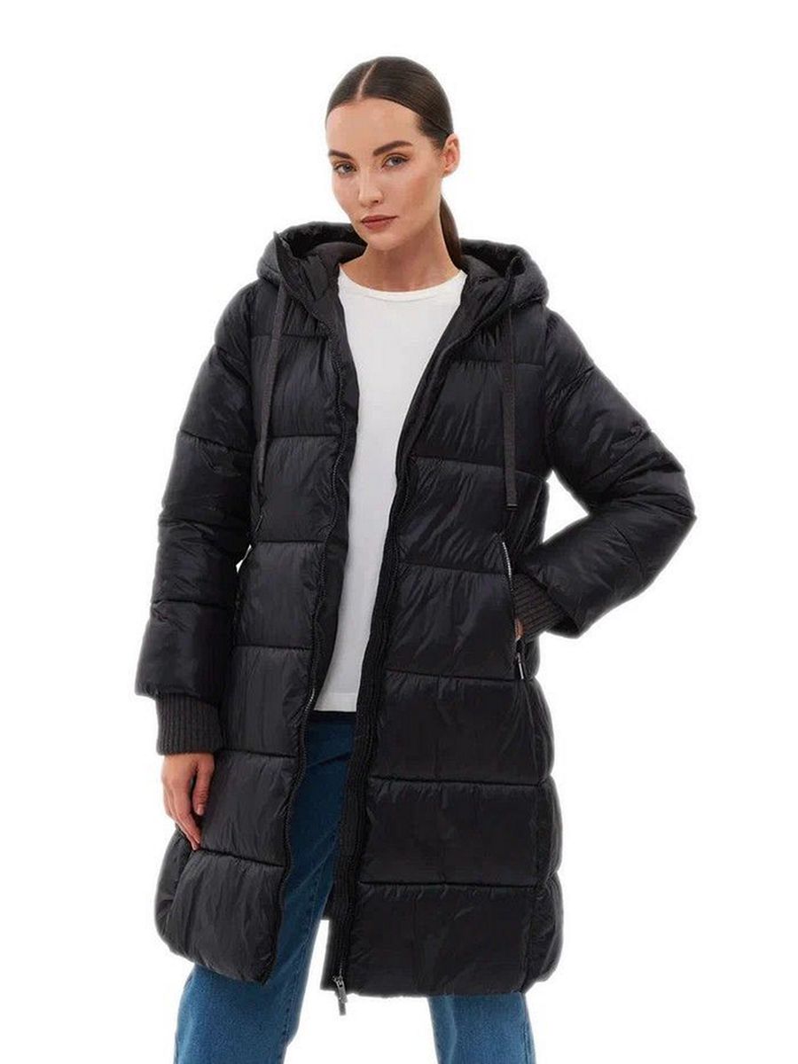 Пальто женское Stefanel 3546771, черное, M