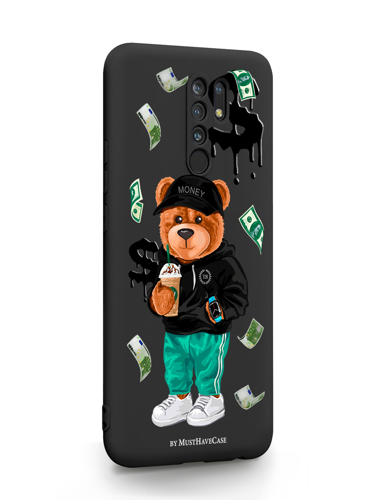 Чехол MustHaveCase для Xiaomi Redmi 9 Мишка Тони Black