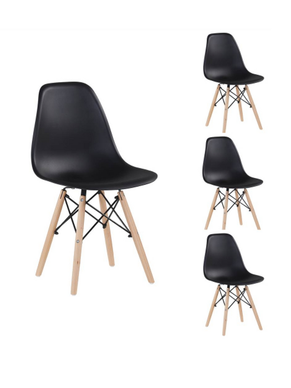 Комплект стульев 4 шт. Eames ВМН-А305, черный