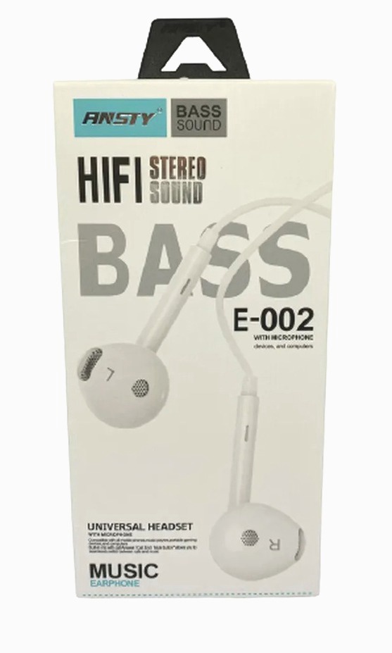 Наушники Hi - Fi Stereo Sound Bass E-002 Белые