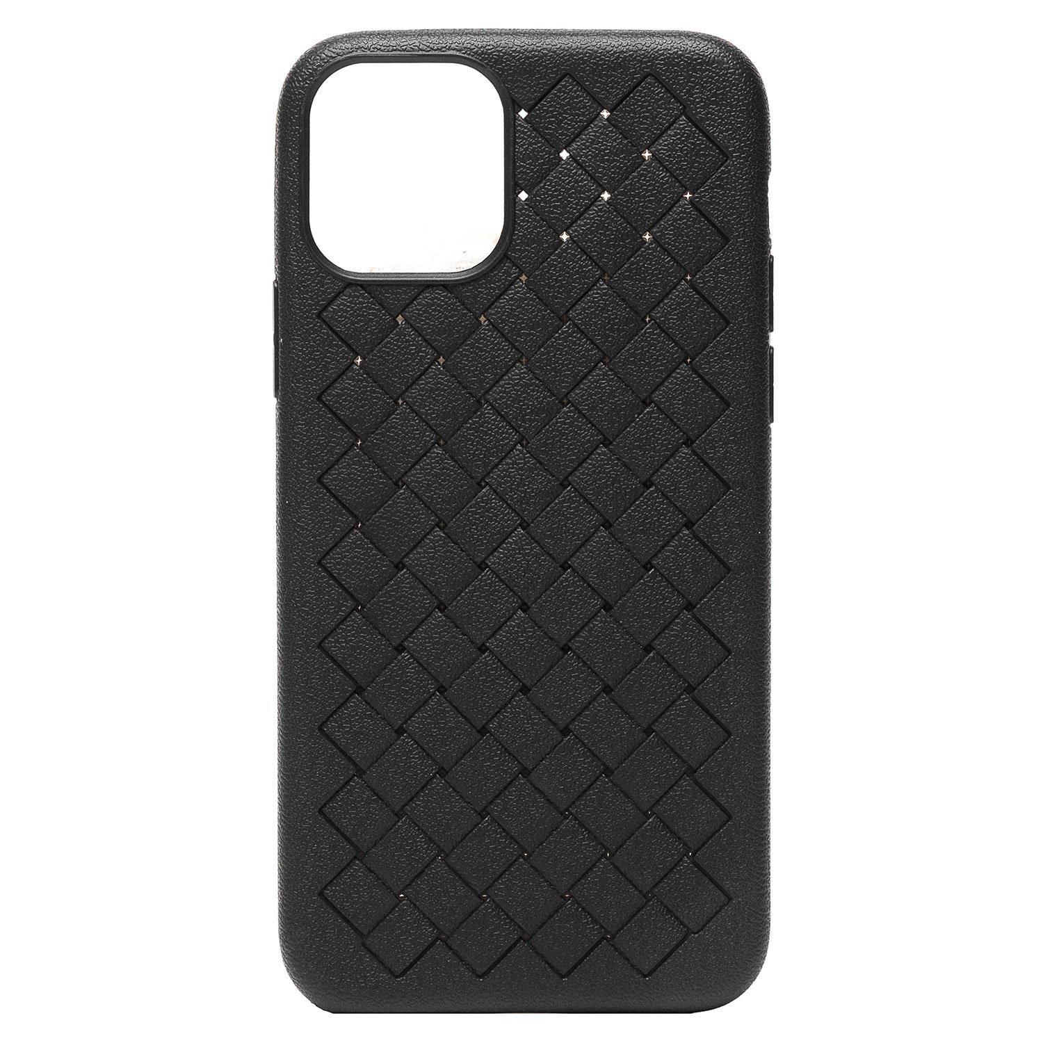 Чехол iPhone 11 Pro силиконовый плетение <черный>