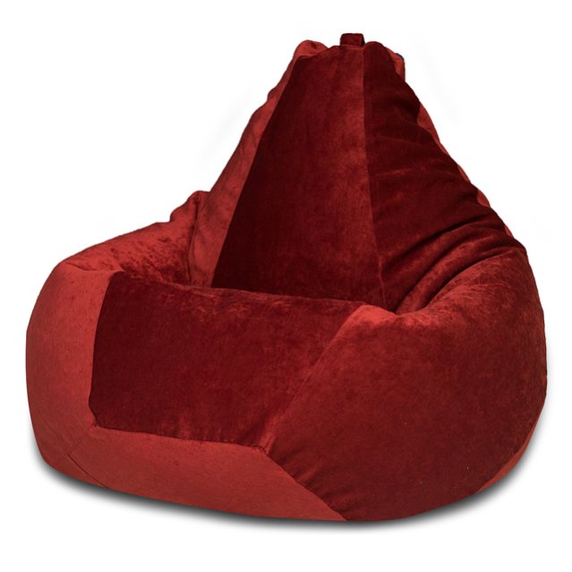 Кресло-мешок DreamBag Груша 3XL (4 категория, Микровельвет) Бордовый
