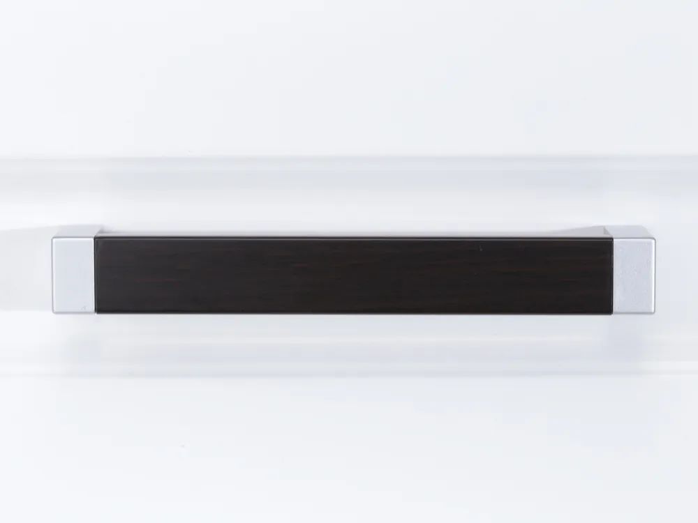 Ручка-скоба мебельная BRANTE матовый хром/венге, комплект 4шт, С19(96)