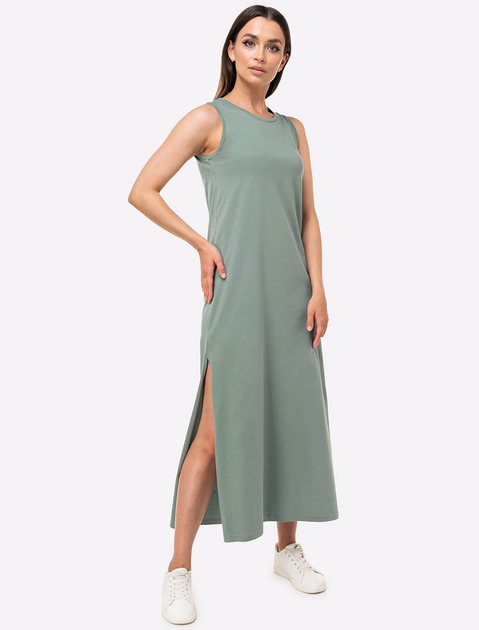 Платье женское HappyFox HF124SP зеленое 44 RU
