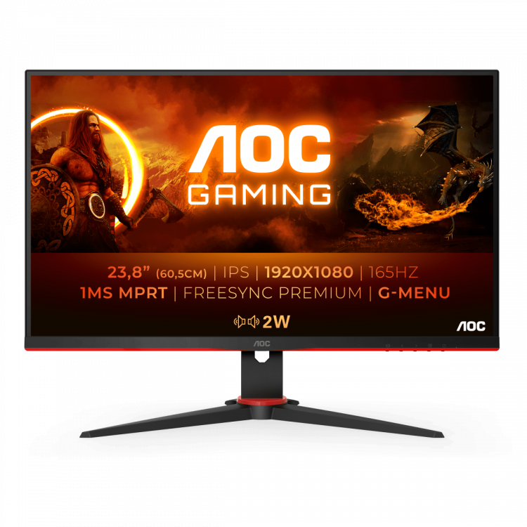 23,8" Монитор AOC GaMIng 24G2SPAE/BK черный 165Hz 1920x1080 IPS