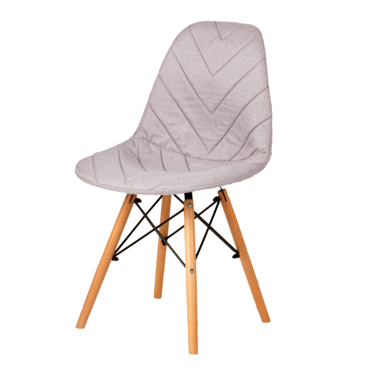 Стул обеденный LuxAlto ChairsEames 13813 белый, съемный чехол рогожка, Жемчужный, 4 шт