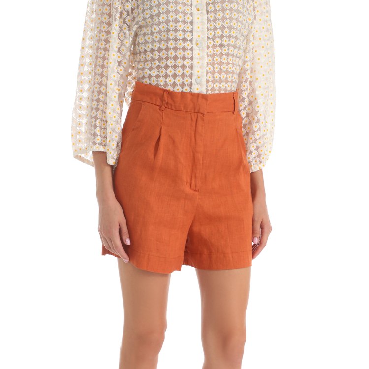 Повседневные шорты женские Maison David ML2104 оранжевые 2XS