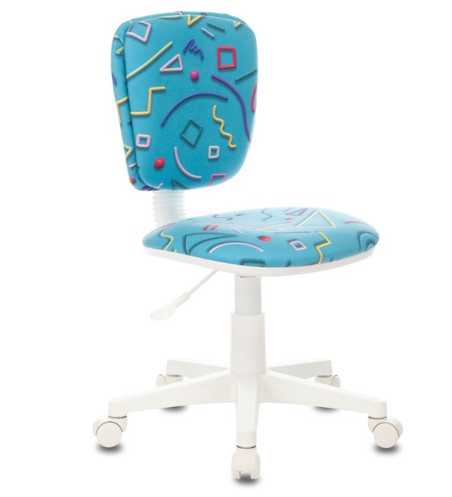 Кресло детское Бюрократ CH-W204NX, на колесиках, ткань, голубой [ch-w204nx/stick-bl]