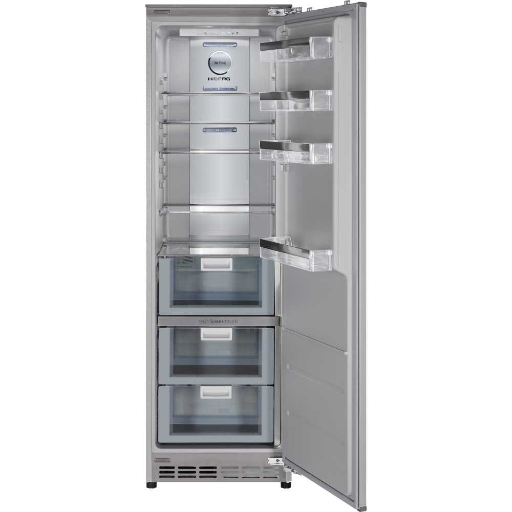 Встраиваемый холодильник Hiberg i-RFB 35 NF серый