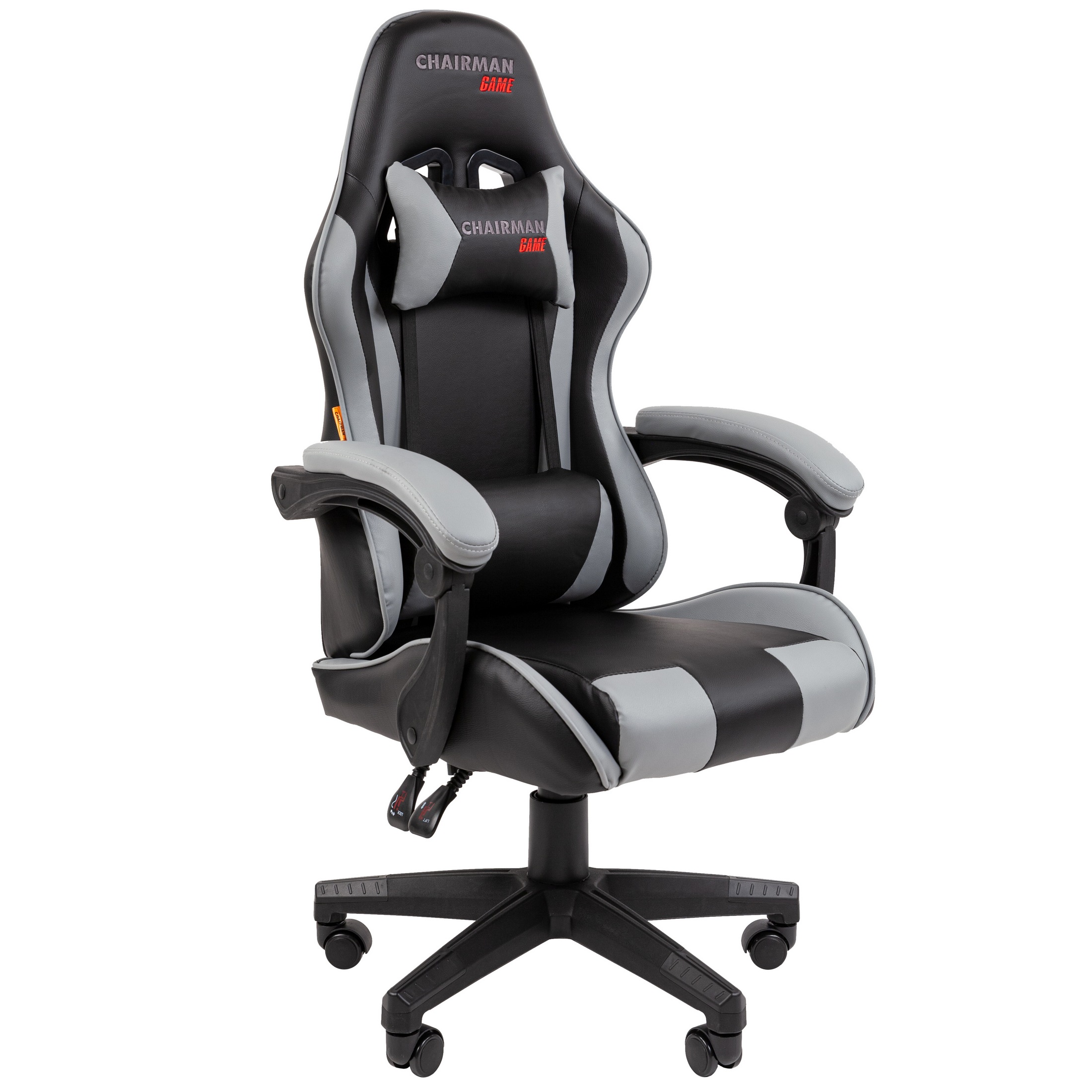 Игровое компьютерное кресло CHAIRMAN CH 29, экокожа, черно-серый