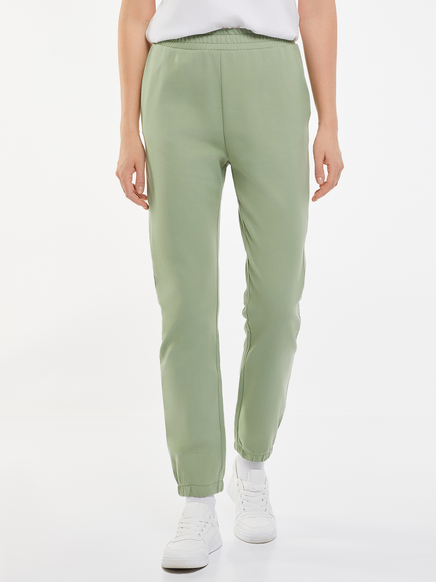 Спортивные брюки женские oodji 16701100 зеленые XS
