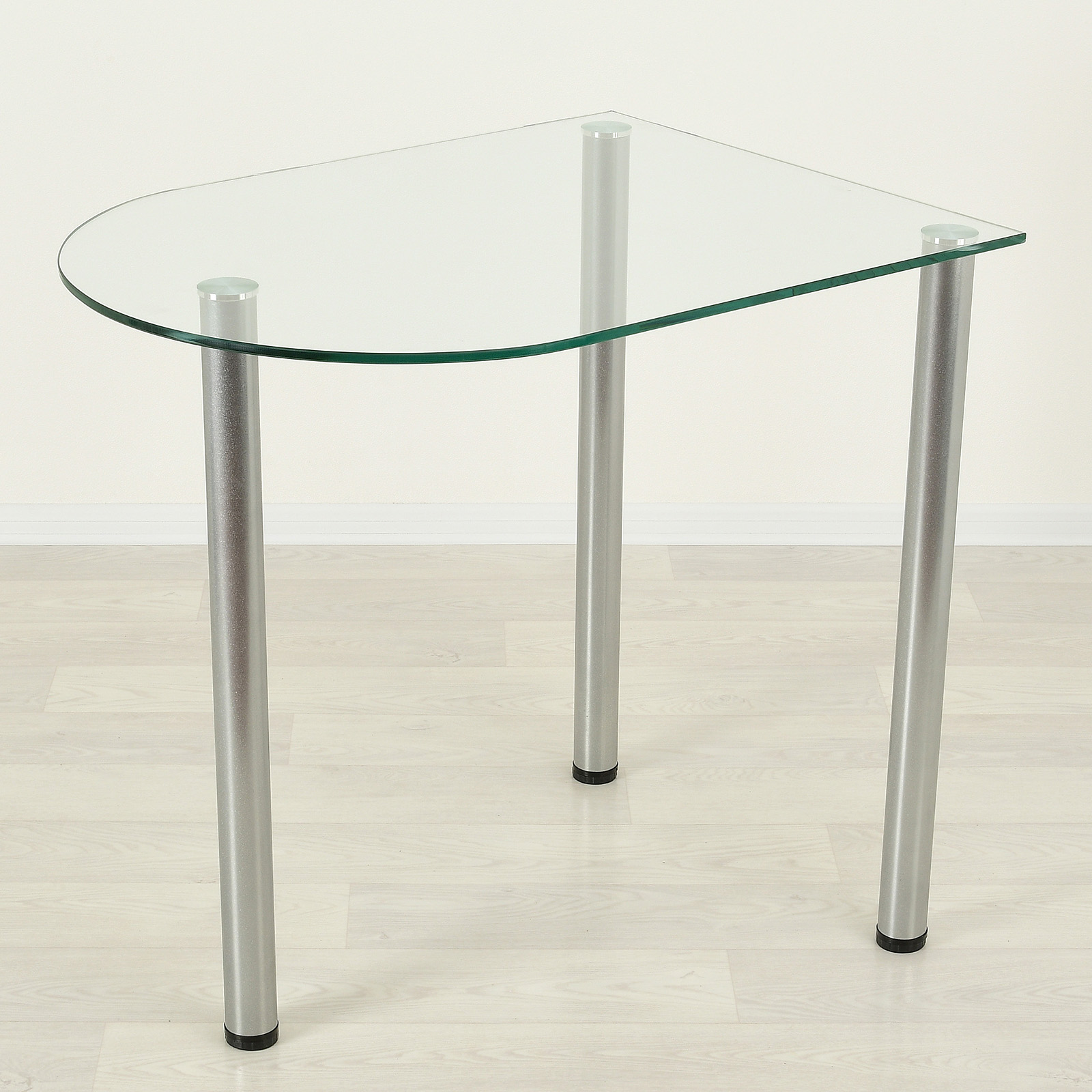 Стеклянный стол Mebel Apartment Эдель 30-3 прозрачный/металлик 900х600